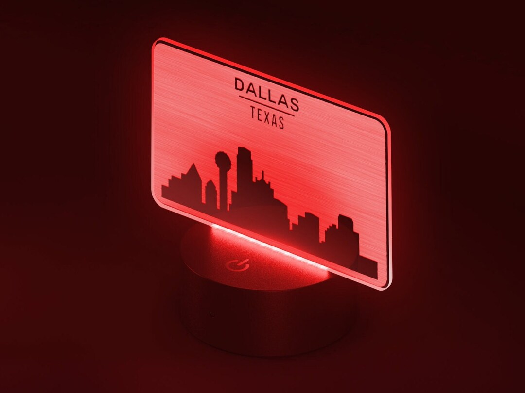 Dallas Skyline LED, Acrylic Sign, Neon Skyline for Bedroom - Etsy