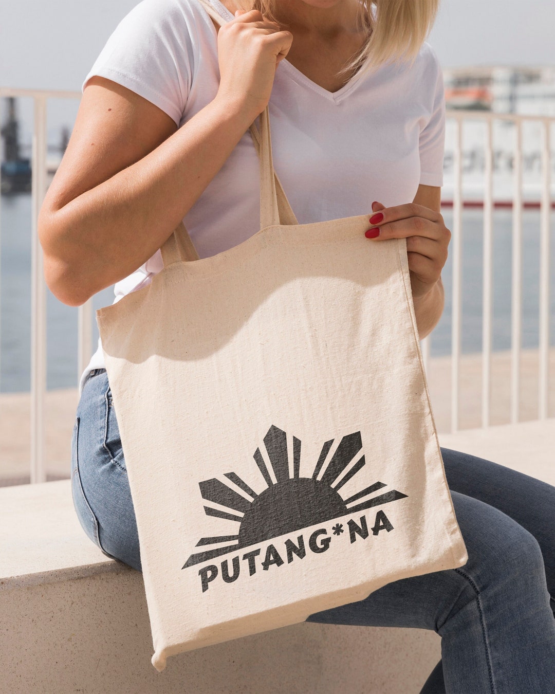 Putangina Cotton Canvas Tote Bag, Filipino Bag, Pinoy Art, Filipino ...