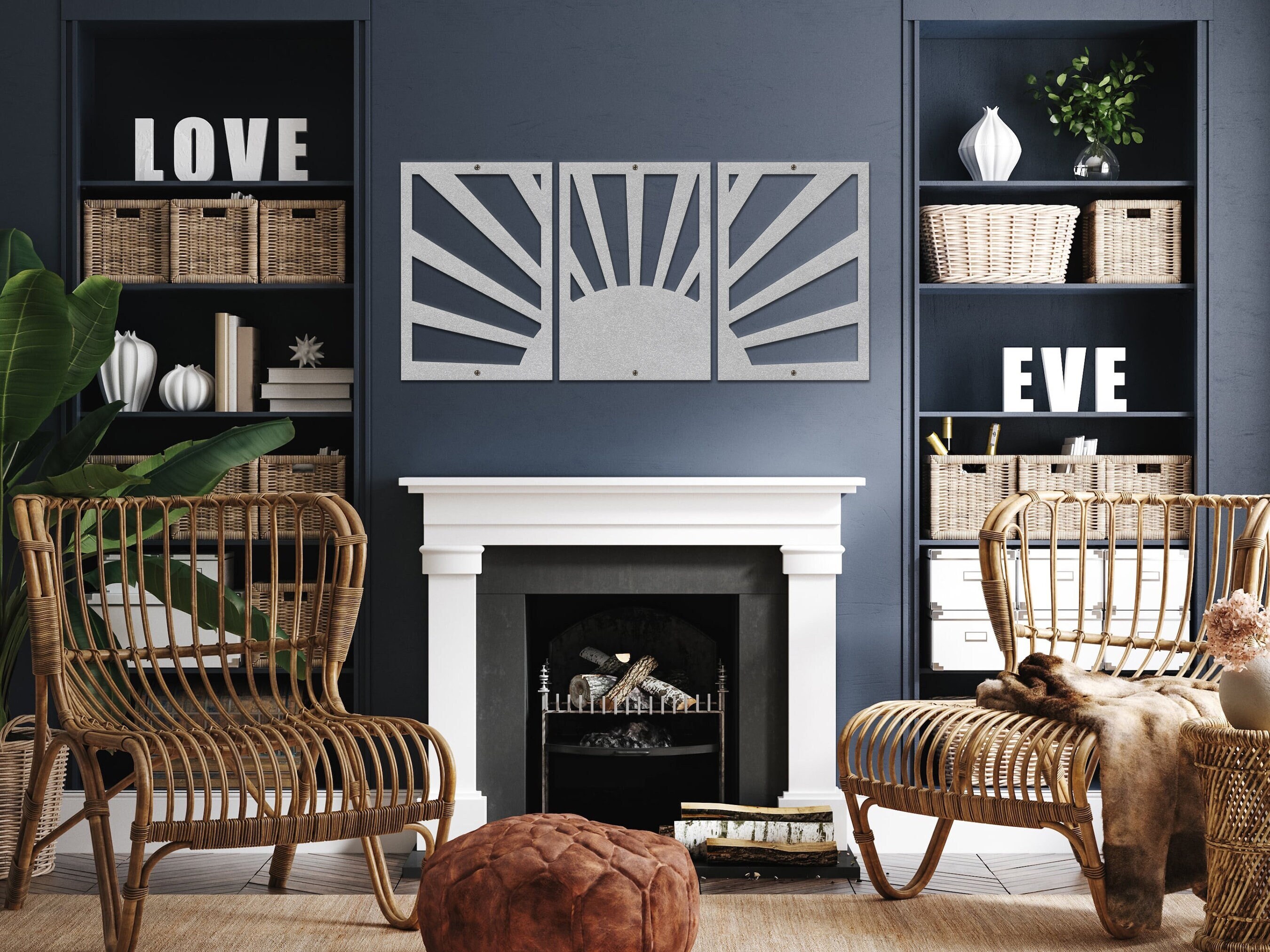 Sunset Metal Wall Art, 3 Panel Wall Art, Sunshine Metal Sign, Sunset ...