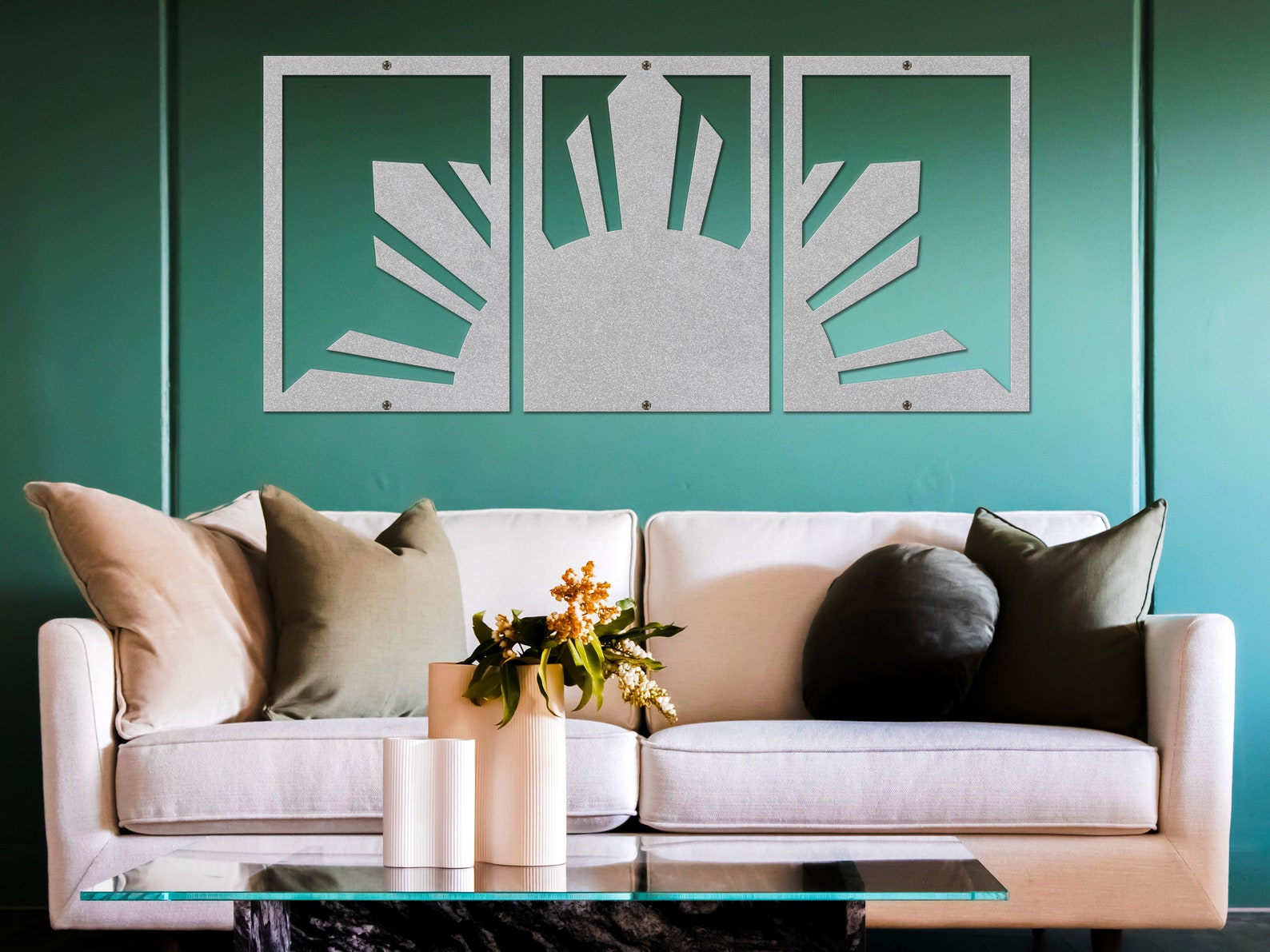 Half Sun Metal Wall Art, Filipino Design, 3 Panel Summer Decor - Etsy