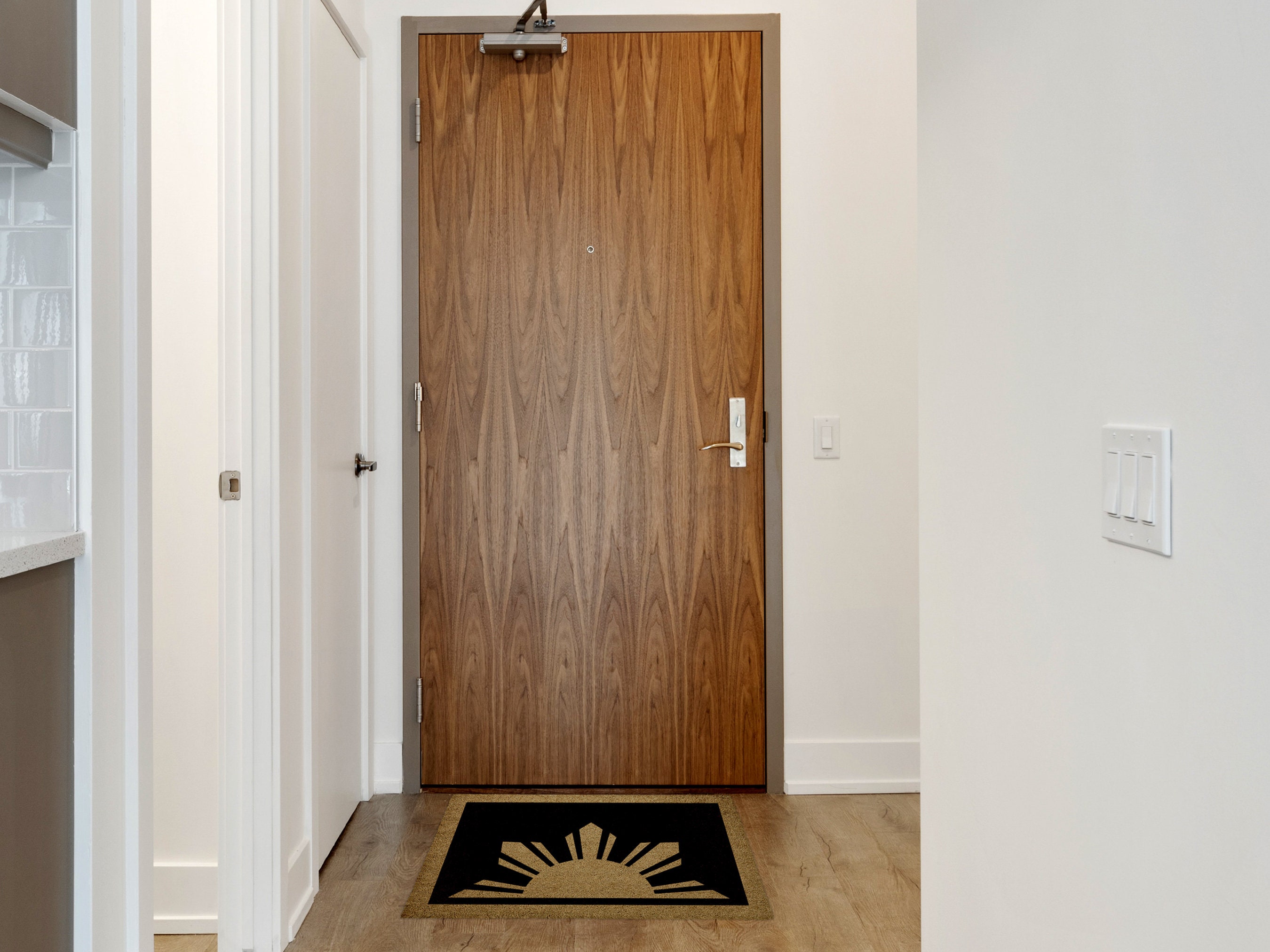 Half Sun Coir Doormat Modern Rug Gift for Wedding - Etsy