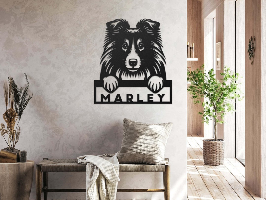 Personalized Border Collie Metal Sign, Custom Dog Wall Art - Etsy