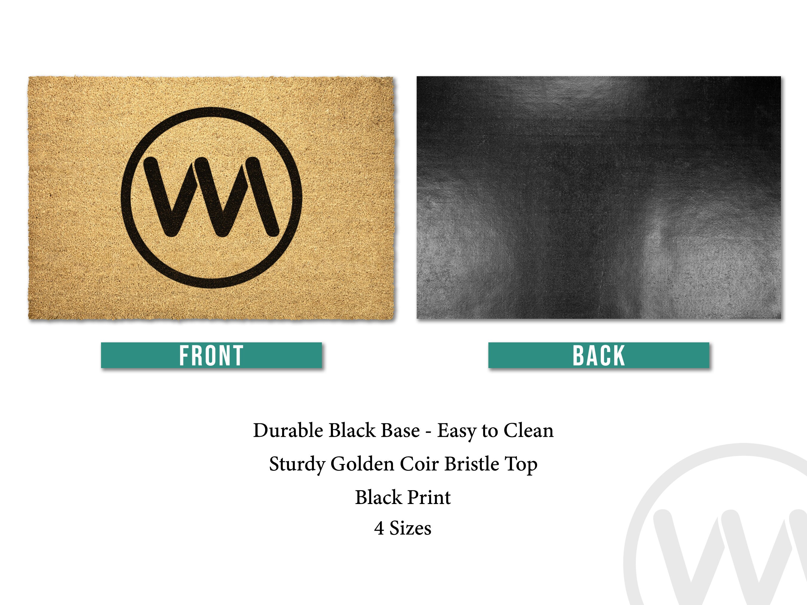 Half Sun Coir Doormat Modern Rug Gift for Wedding - Etsy