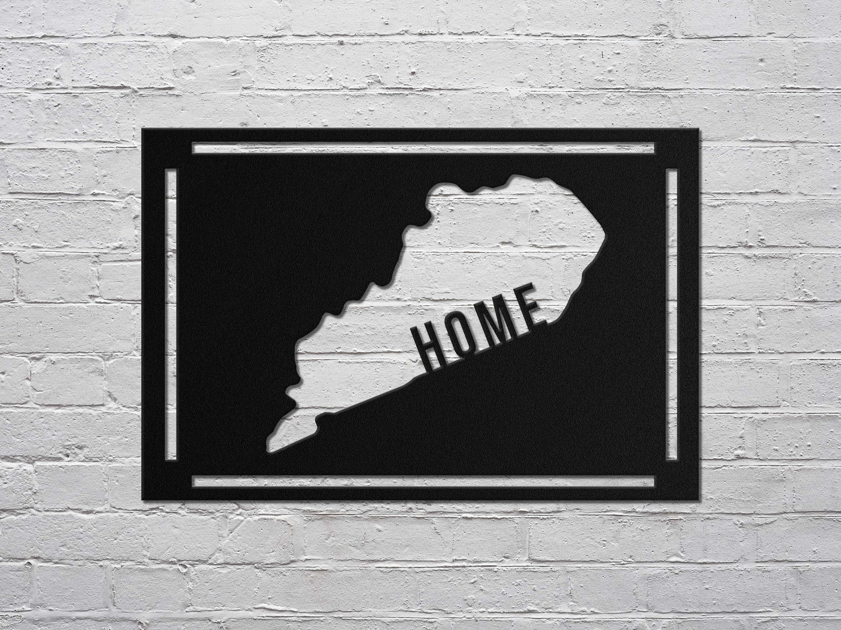 US States Maps, Kentucky Metal Wall Art, Personalized Name Sign, Laser ...