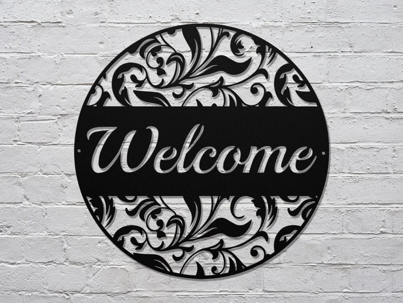 Welcome Sign Metal Wall Sign 002 - Etsy