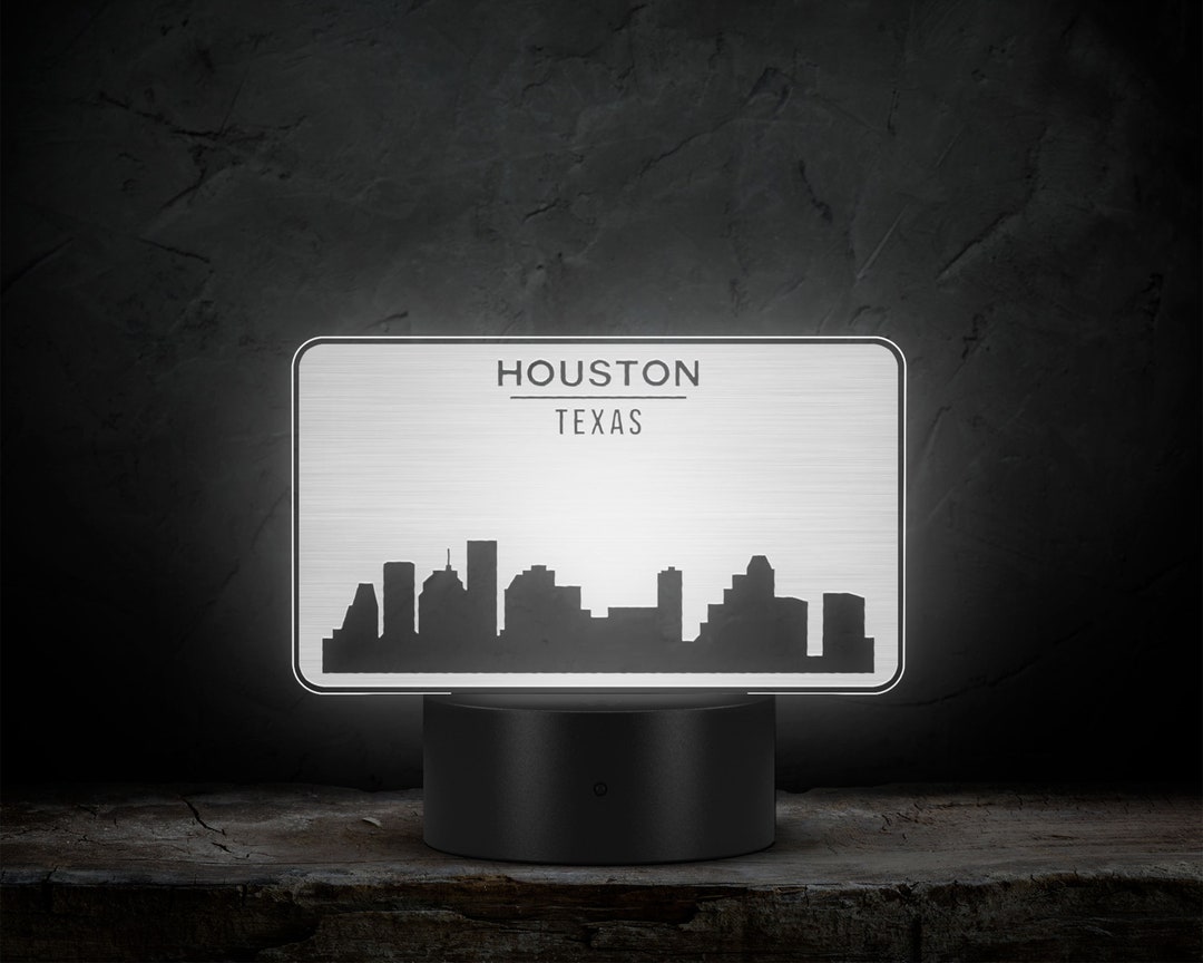 Houston Skyline LED, Acrylic Sign, Neon Skyline for Bedroom - Etsy