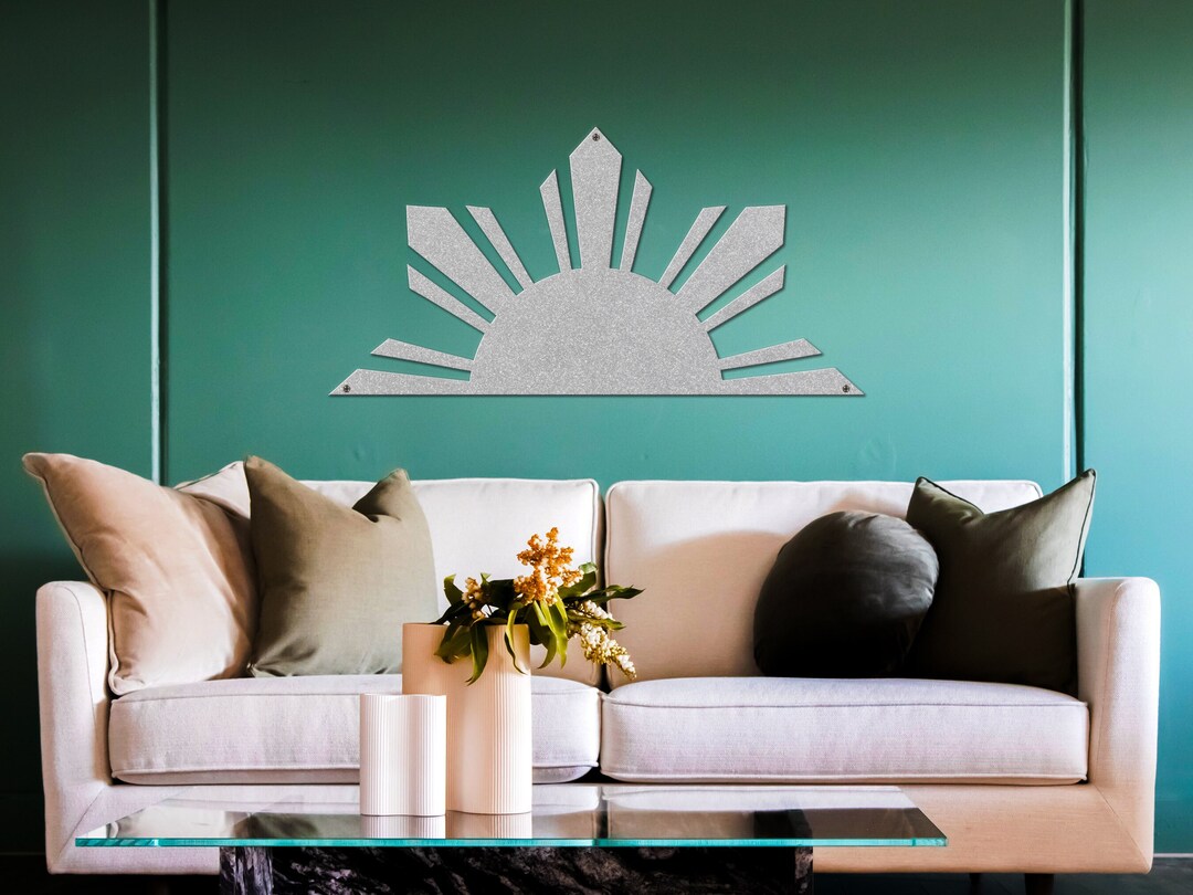Half Sun Metal Art Sunshine Wall Art Summer Metal Sign Gift - Etsy