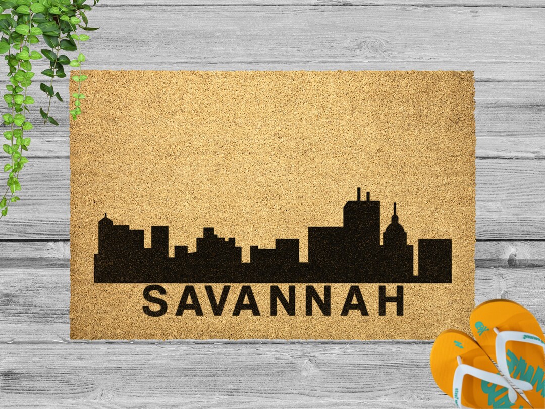 Savannah Skyline, Funny Doormat, Coir Doormat, Cat Doormat - Etsy
