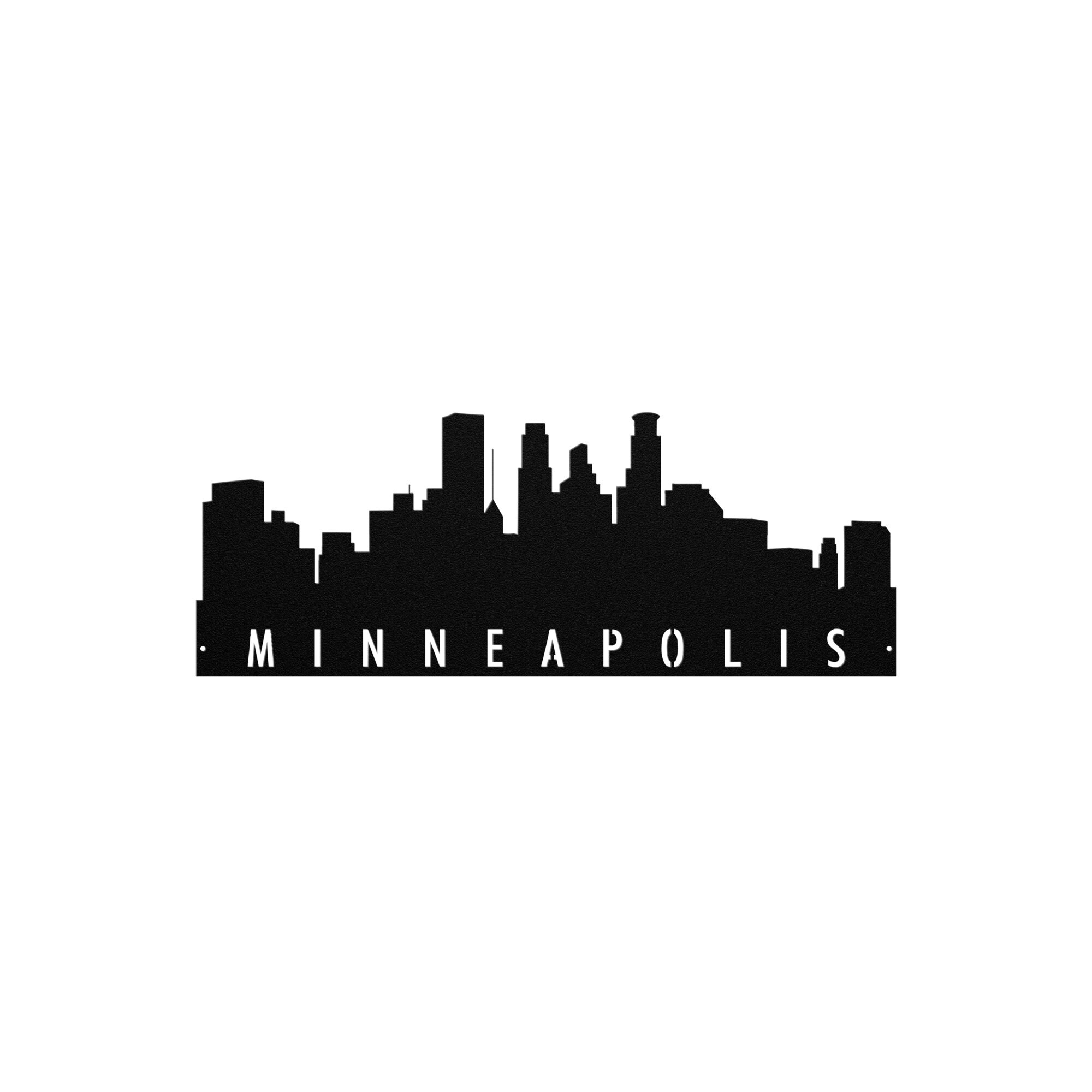 Minneapolis Metal Art, City Skyline Wall Art, Custom Cityscape Metal ...