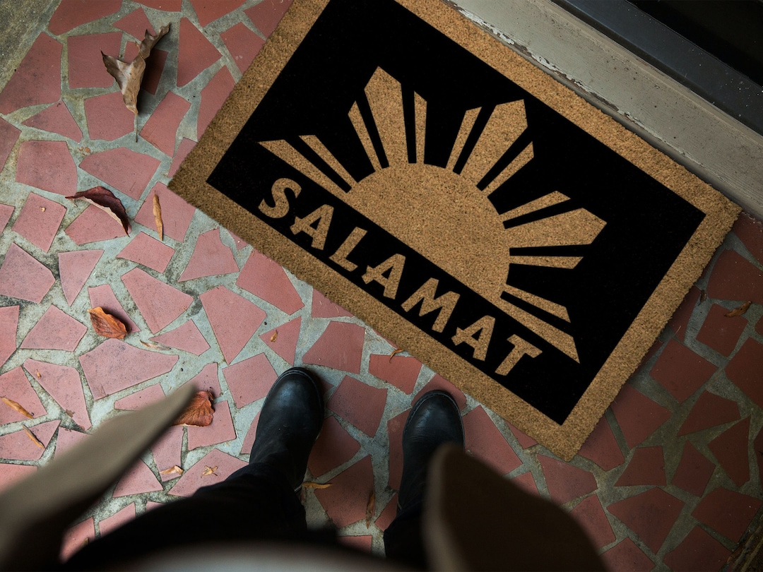 Salamat Coir Doormat, Filipino Home Decor, Pinoy Gift - Etsy