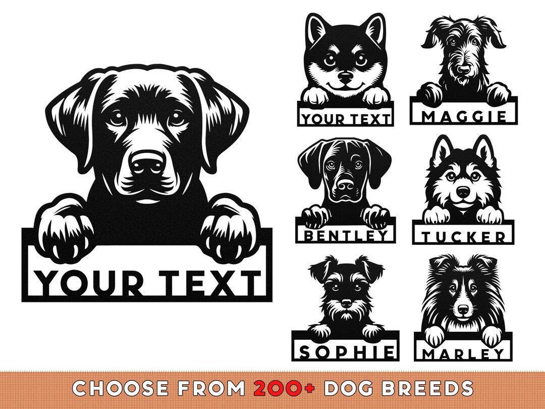 Personalized Metal Dog Sign, Peeking Over Fence, Custom Pet Art - Etsy