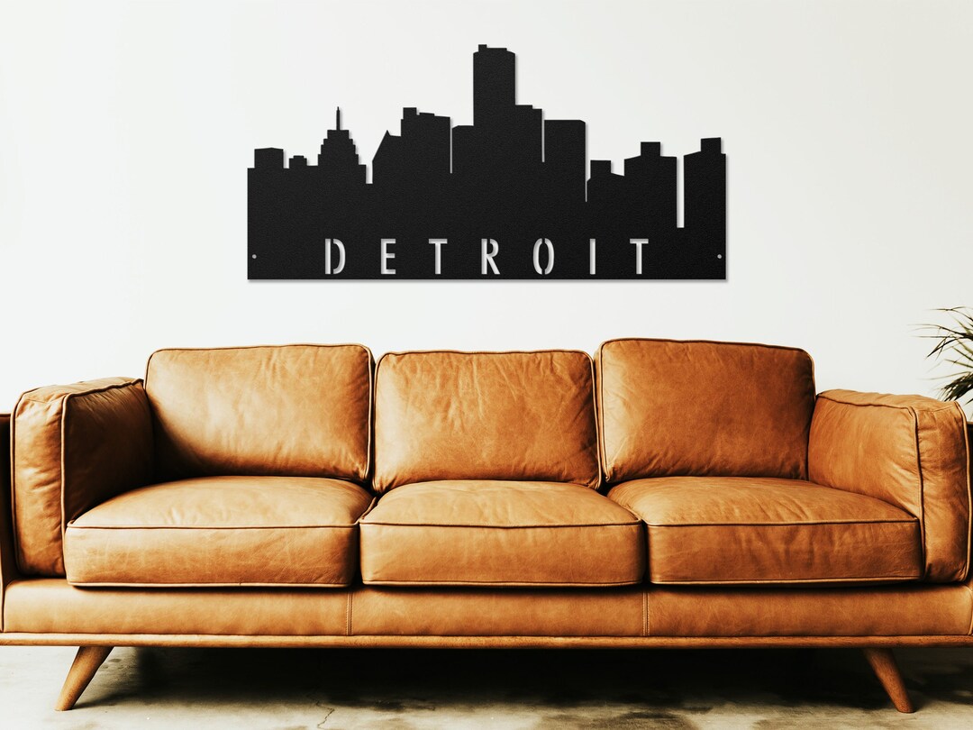 Detroit Metal Art, City Metal Sign, Custom Metal Art, Personalized Name ...