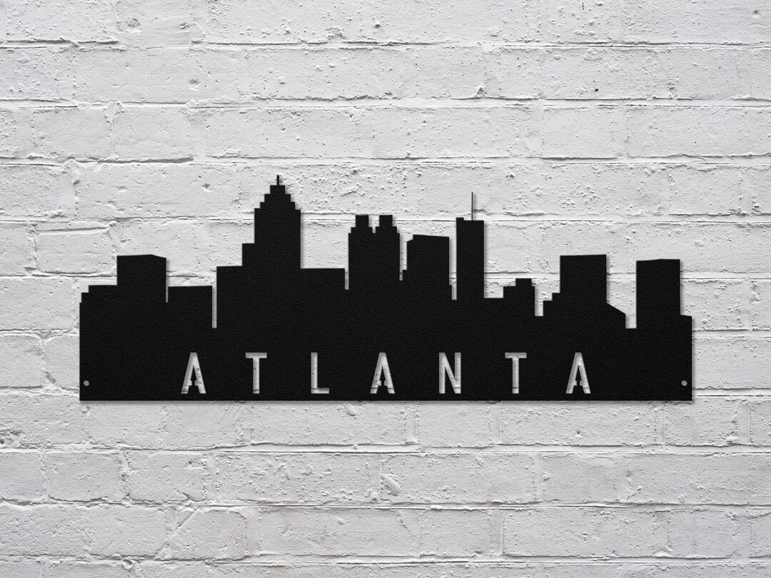 Personalized Metal Art, Atlanta Skyline Metal Sign, Custom Metal Art ...