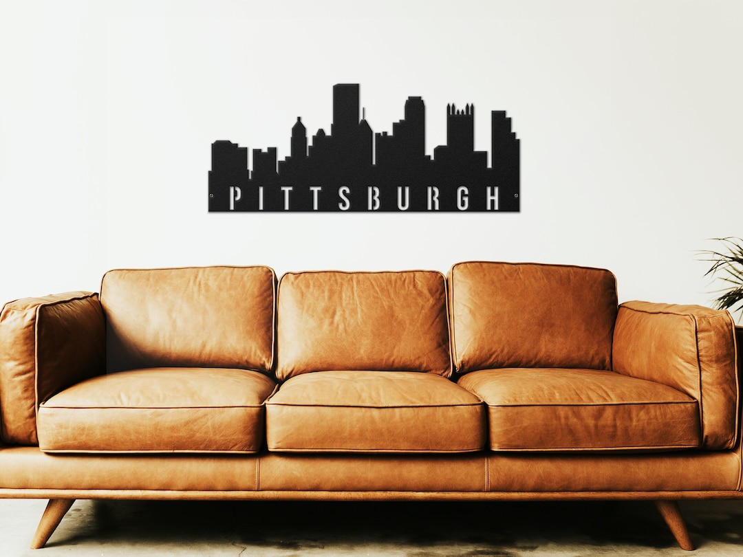 Pittsburgh Metal Wall Art, Gift for Housewarming, Custom City Metal ...