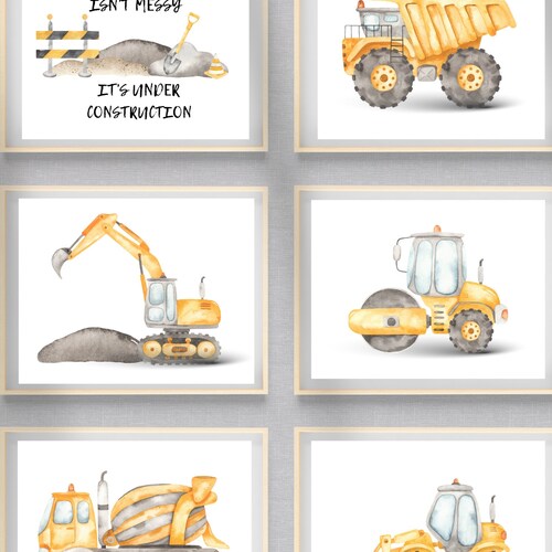 Construction Truck Room Decor Wall Art Dump Truck - Etsy