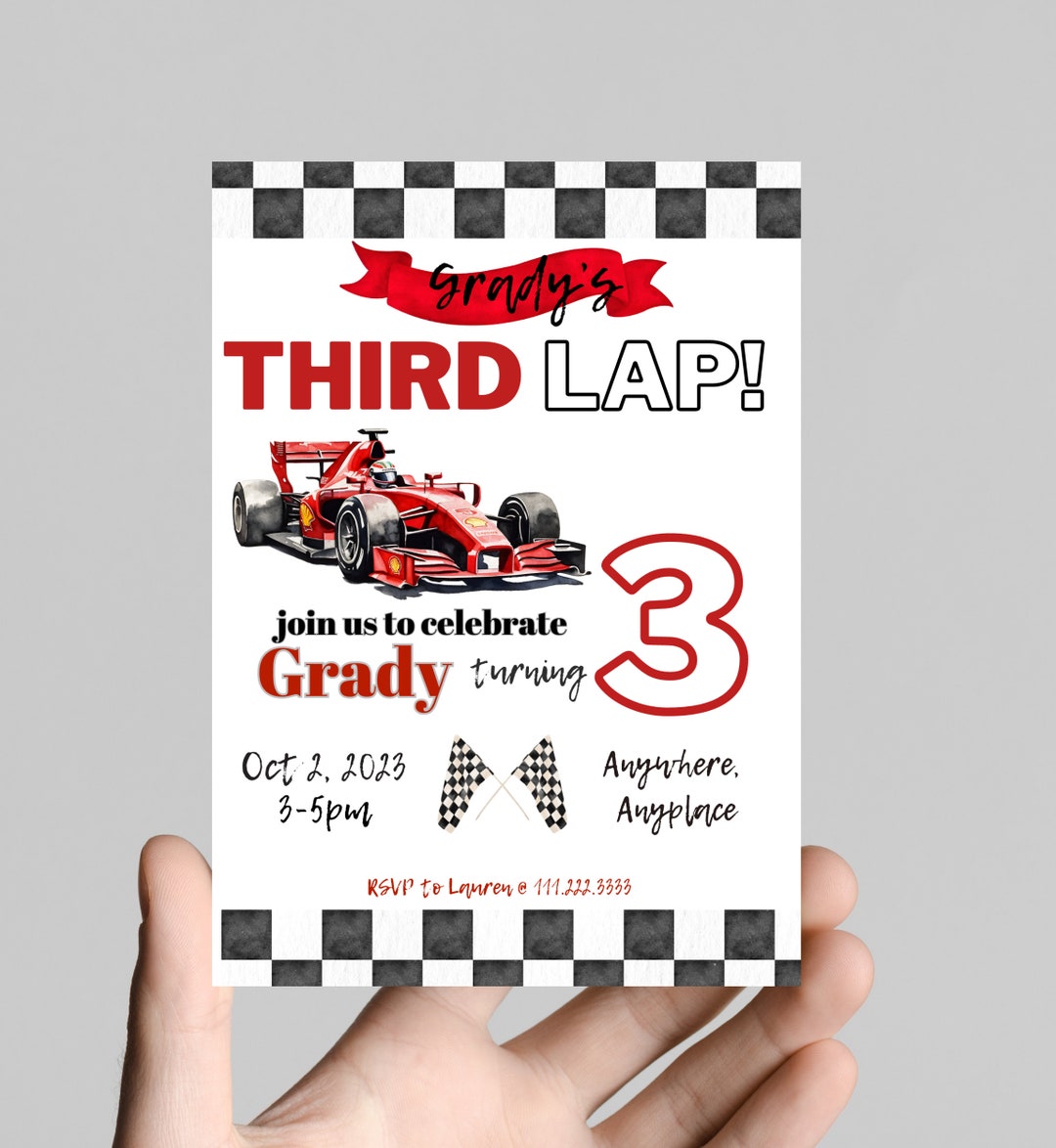 Race on Over to Celebrate, Race Car Theme Birthday Invitation, Any Age ...