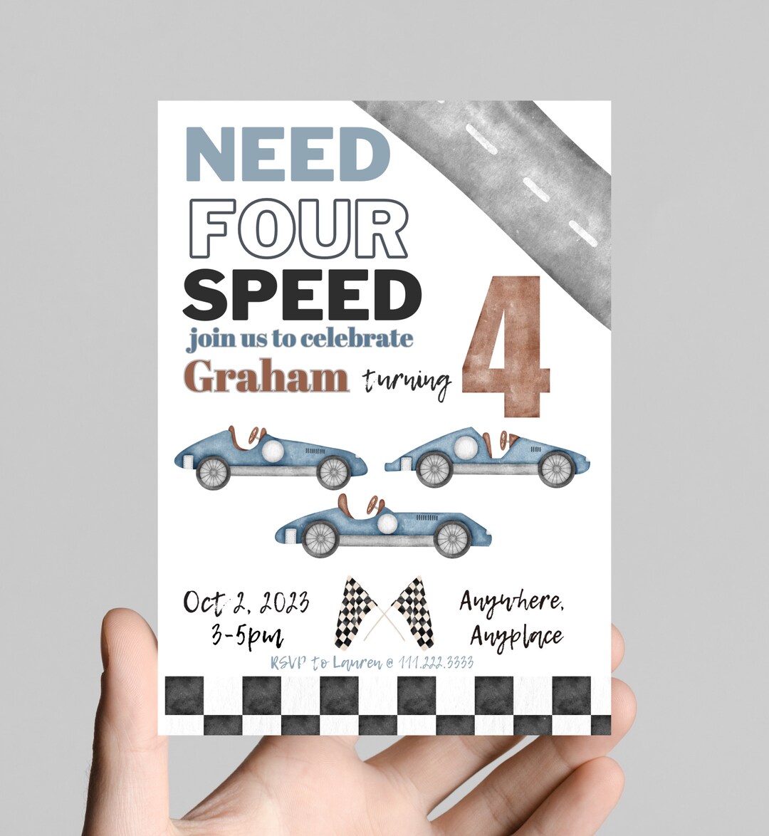 Need Four Speed, Need for Speed, Race on Over, Race Car Theme Birthday ...