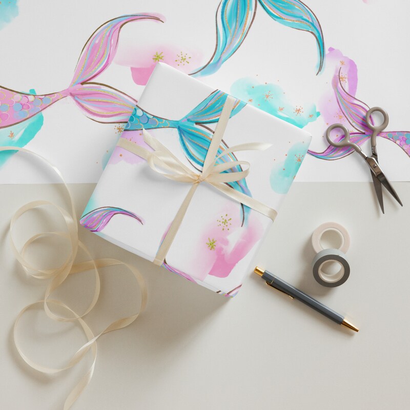 Mermaid Wrapping Paper - Etsy