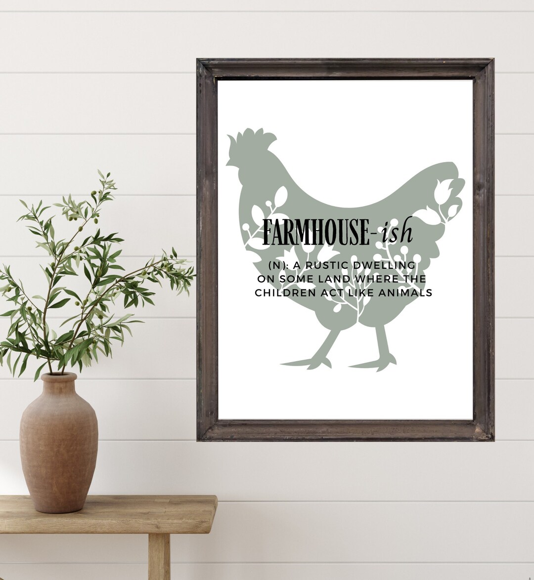 Modern Farmhouse Sign, Farmhouse-ish, Single Print, Simple, Minimalist ...