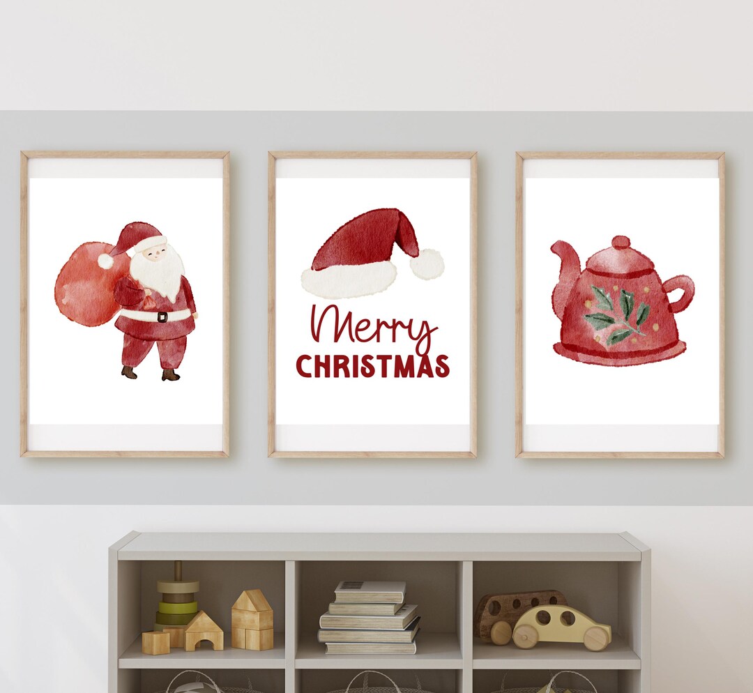 Christmas Wall Art, Merry Christmas Wall Art, Christmas Nursery Wall ...