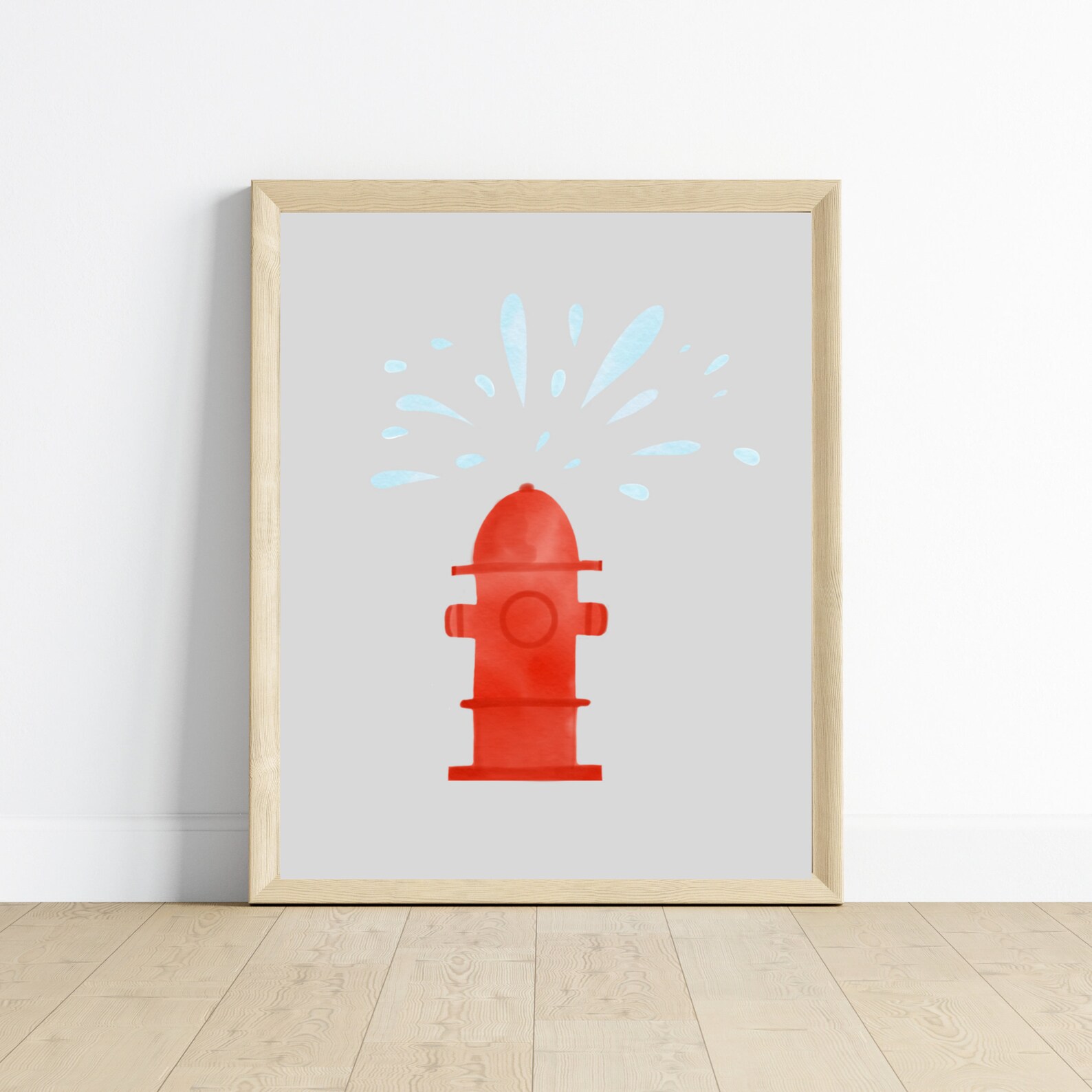 Fire Truck Room Decor, Wall Art, Fire Truck With Name, Fire Hydrant ...