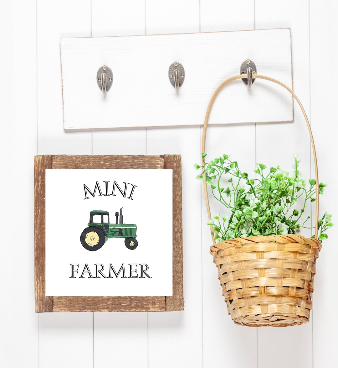 Mini Farmer, Tractor Sign! Baby Boy Nursery or Room Wall Art, John ...