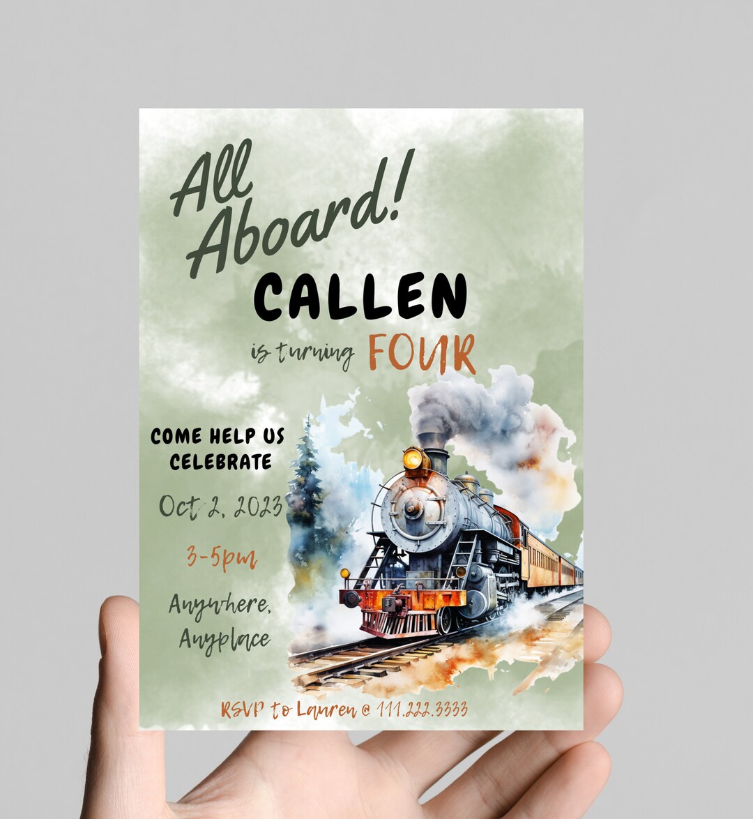 All Aboard the Birthday Train, Choo Choo Train Theme Birthday ...