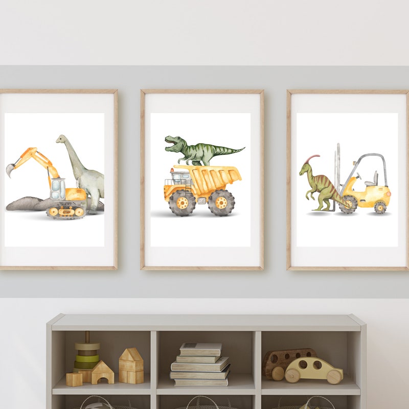 Construction Dino - Etsy
