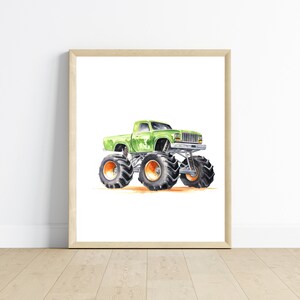 Monster Truck Room Decor, Wall Art, Digital Download, 11x14, Set of 3 ...
