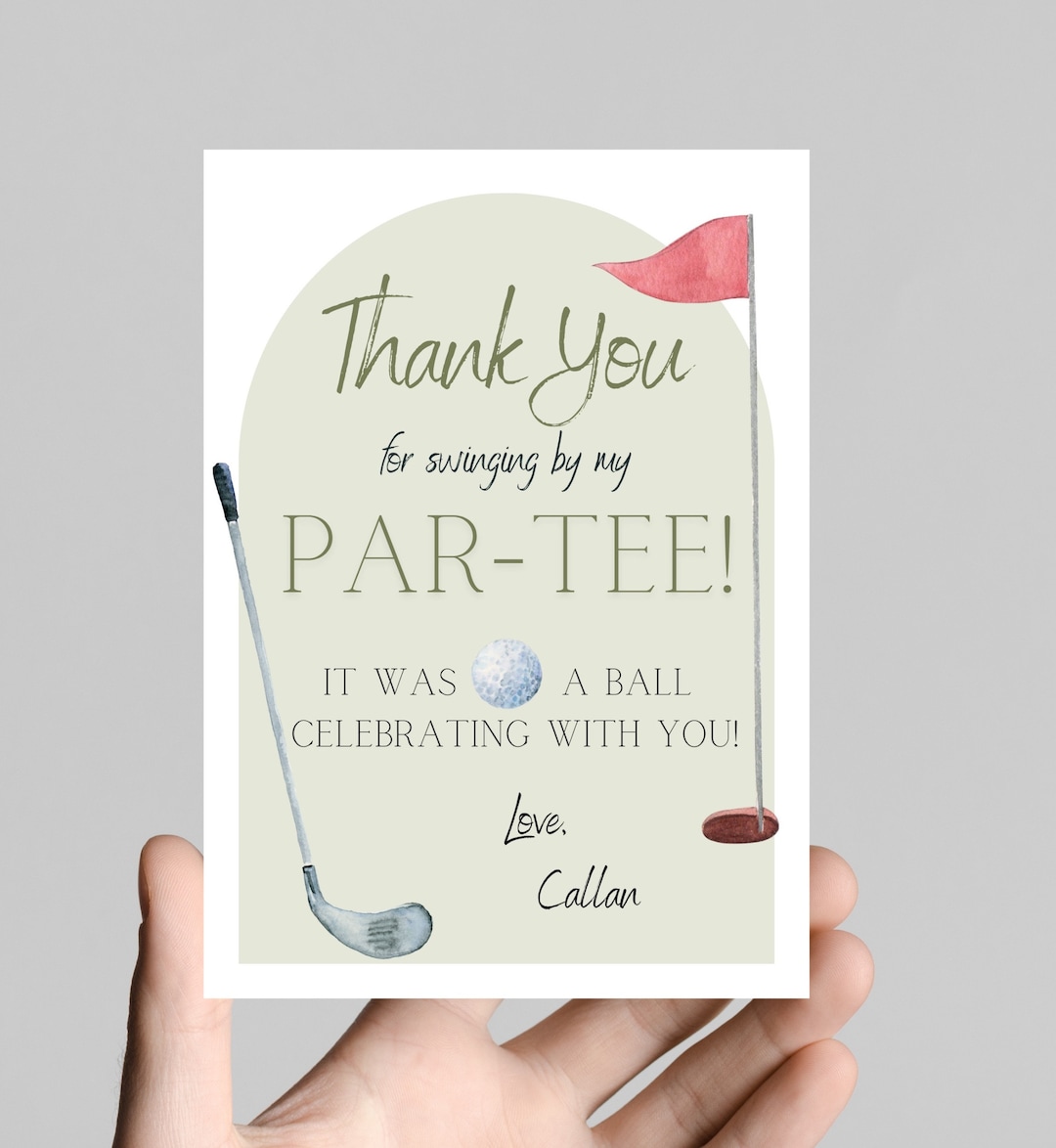 Thank You for Swinging by My Par-tee Golf Theme Birthday, Thank You ...