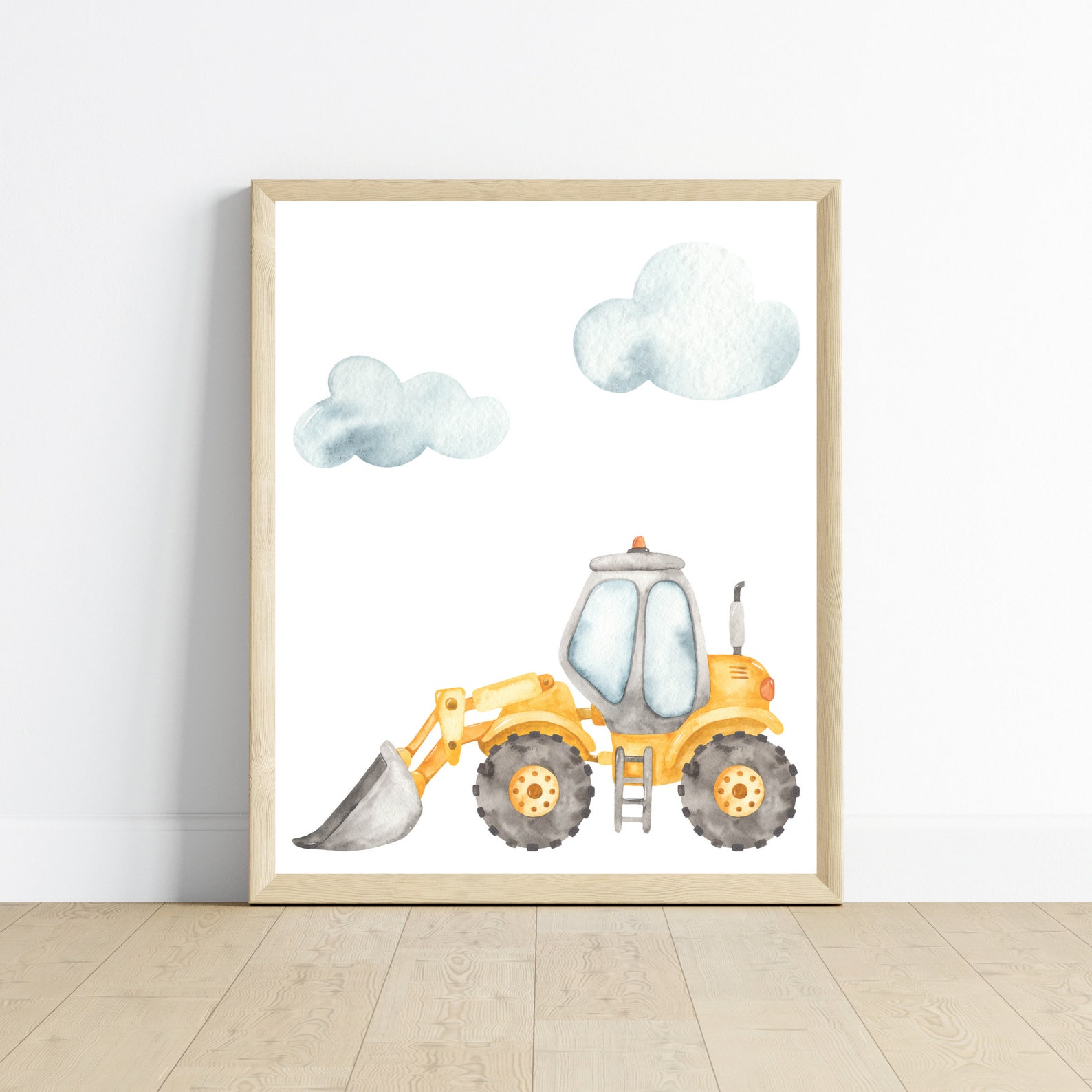 Construction Truck Nursery Decor, Excavator, Dump Truck Prints (set of ...