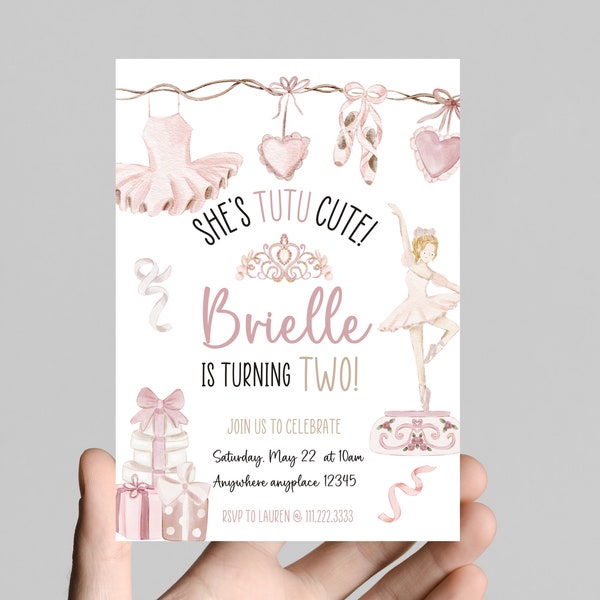 Two Cute Birthday Invitation - Etsy