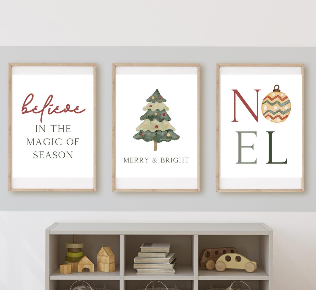 Believe in the Magic of Season Wall Art, Noel Wall Art, Merry and ...