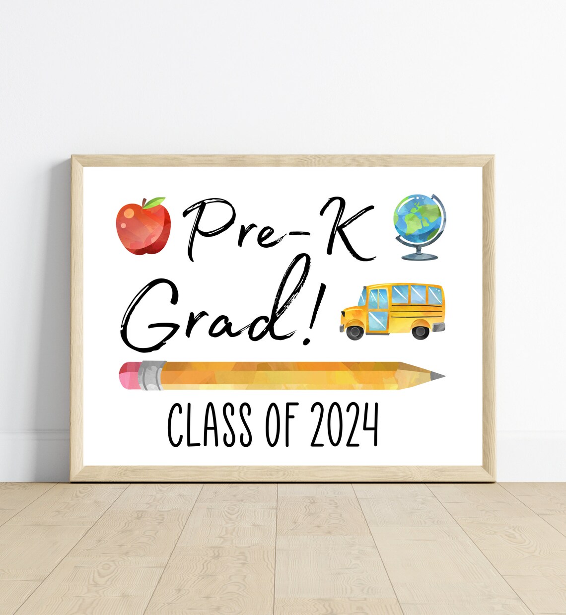 Pre-k Grad Sign, Last Day of School, Class of 2024 (digital Download ...