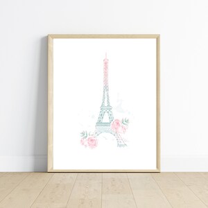 Vintage Paris Themed Girl Room Decor, Eiffel Tower, Parisian, Paris Theme Wall Art, 11x14, Set ...