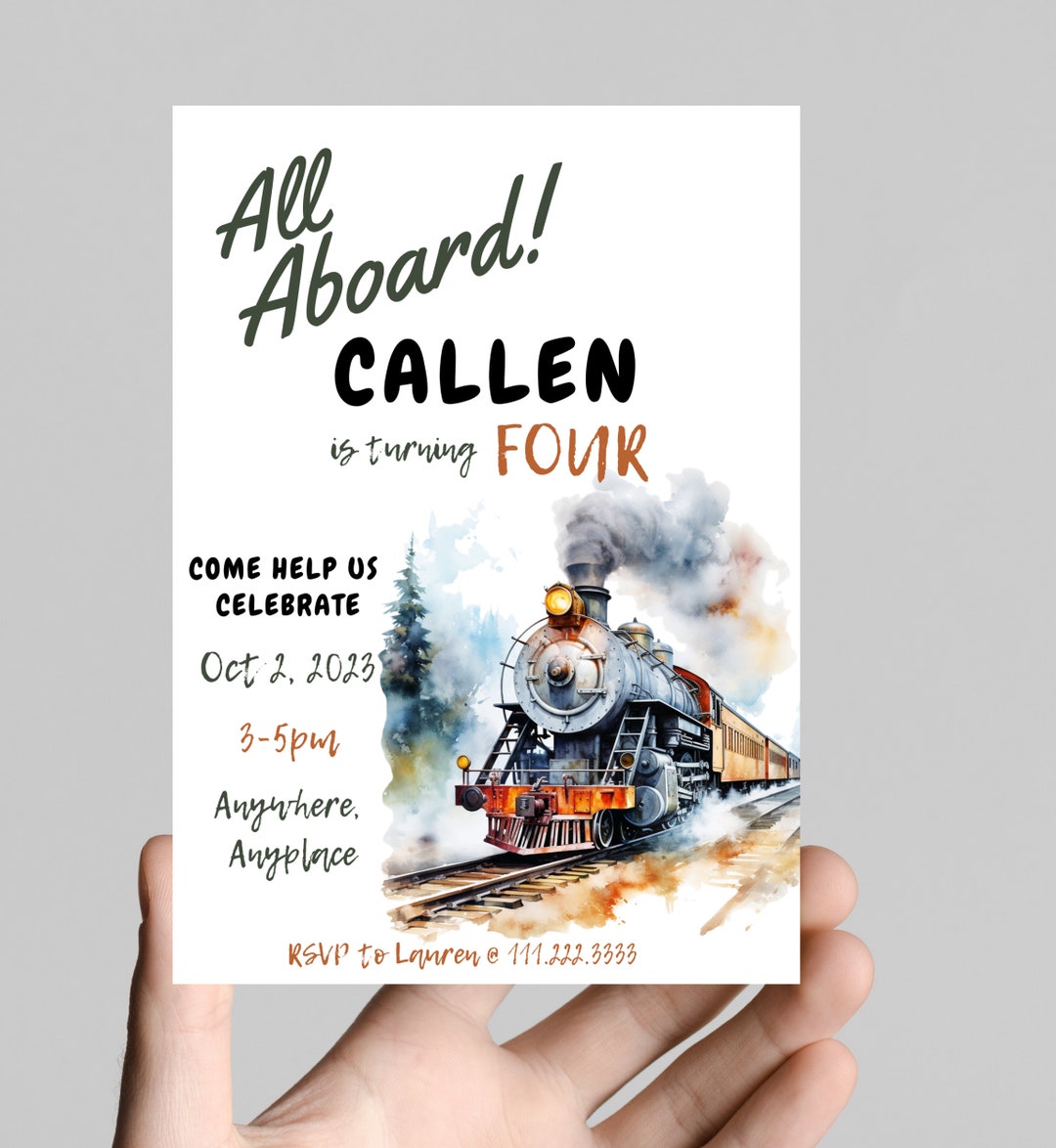 All Aboard the Birthday Train, Choo Choo Train Theme Birthday ...