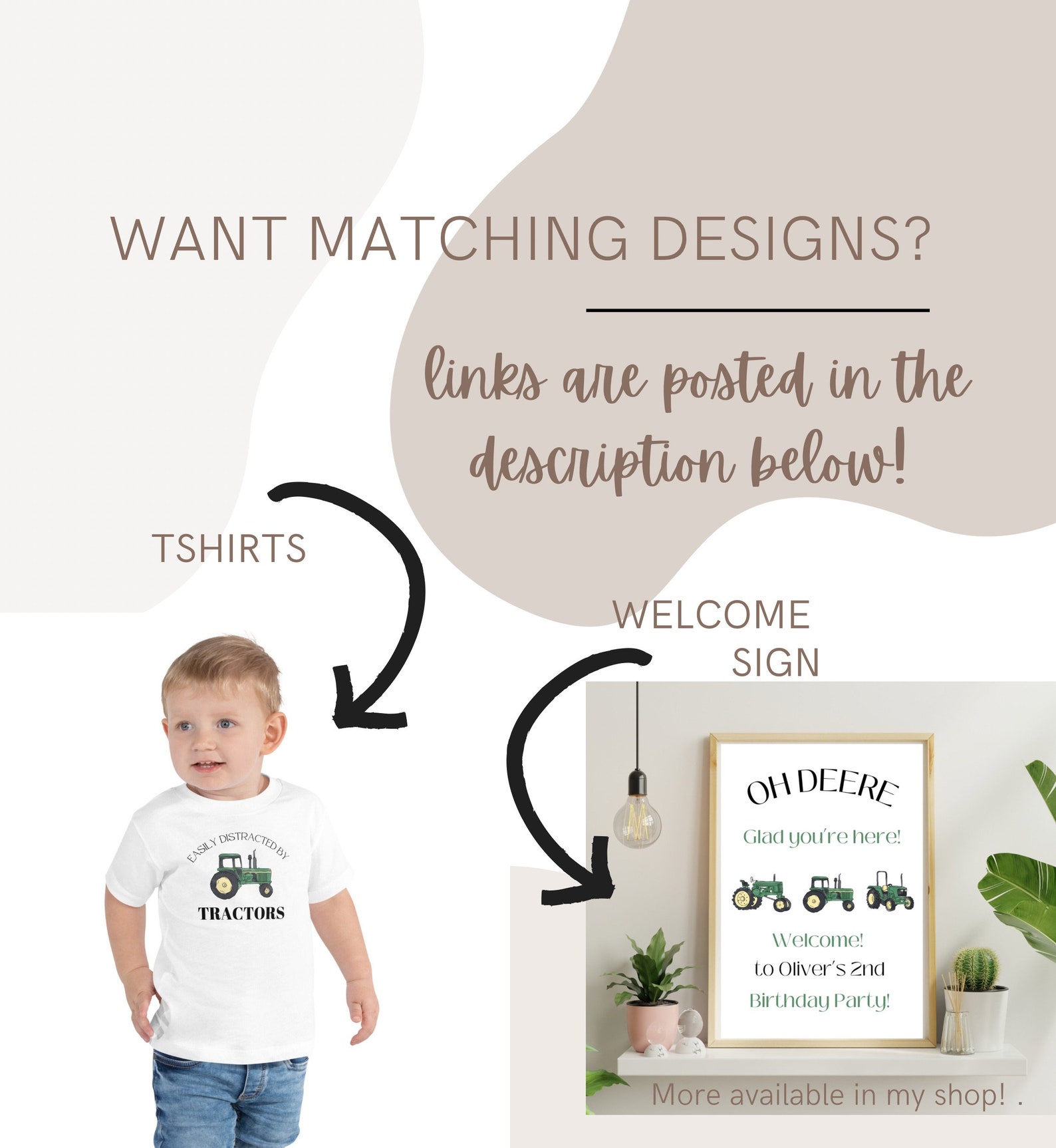 Tractor Theme Birthday, Thank You Card, John Deere Tractor, Blank Lines ...