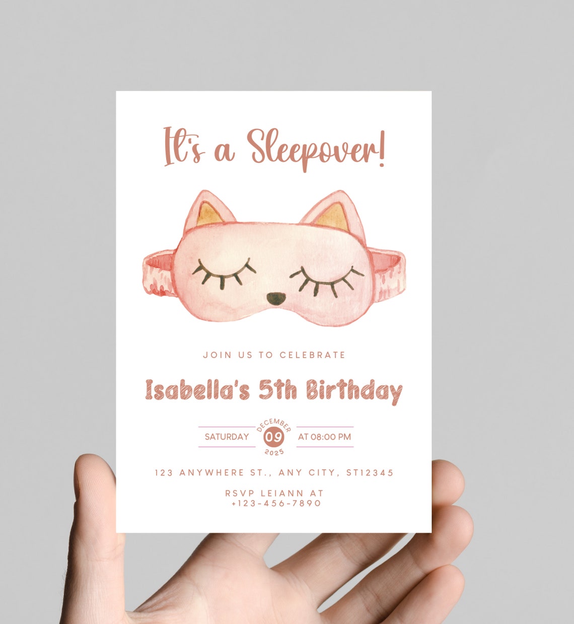 Girls Sleepover Birthday Invitation, Editable Party Theme (digital) - Etsy