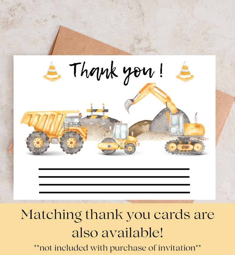 Dump Everything Construction Theme Birthday Invitation Join - Etsy