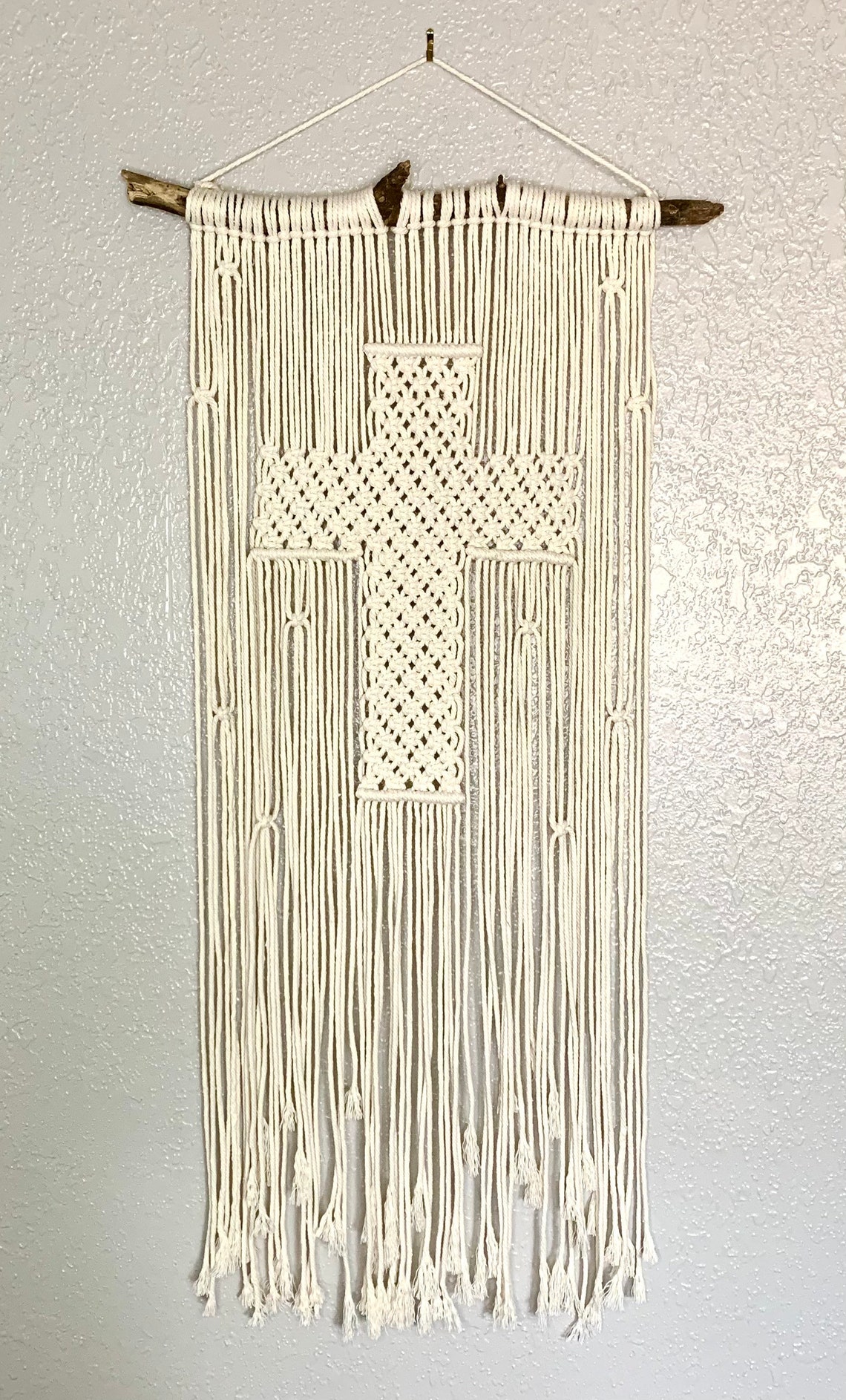 Macrame Cross Wall Hanging - Etsy