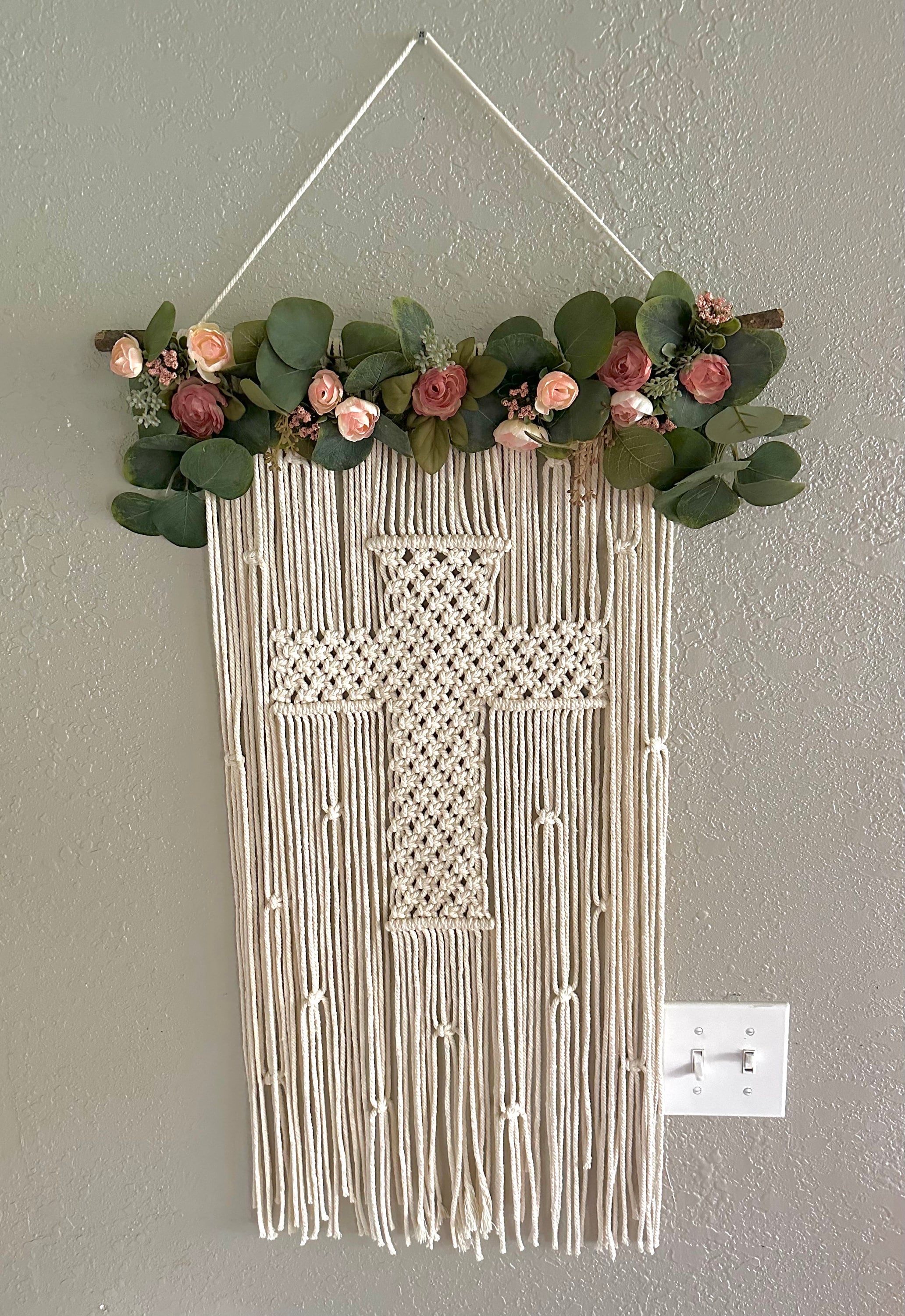 Macrame Cross Wall Hanging - Etsy