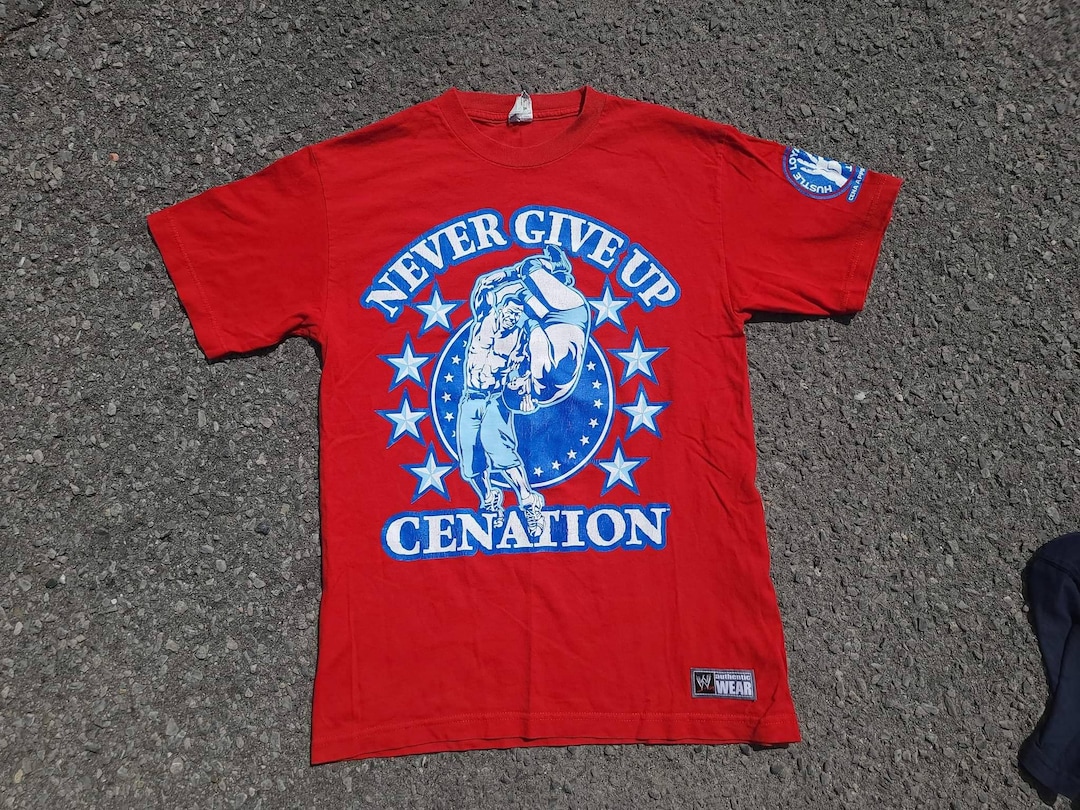 Red Persevere "never Give Up" - John Cena Mens T-shirt - Etsy