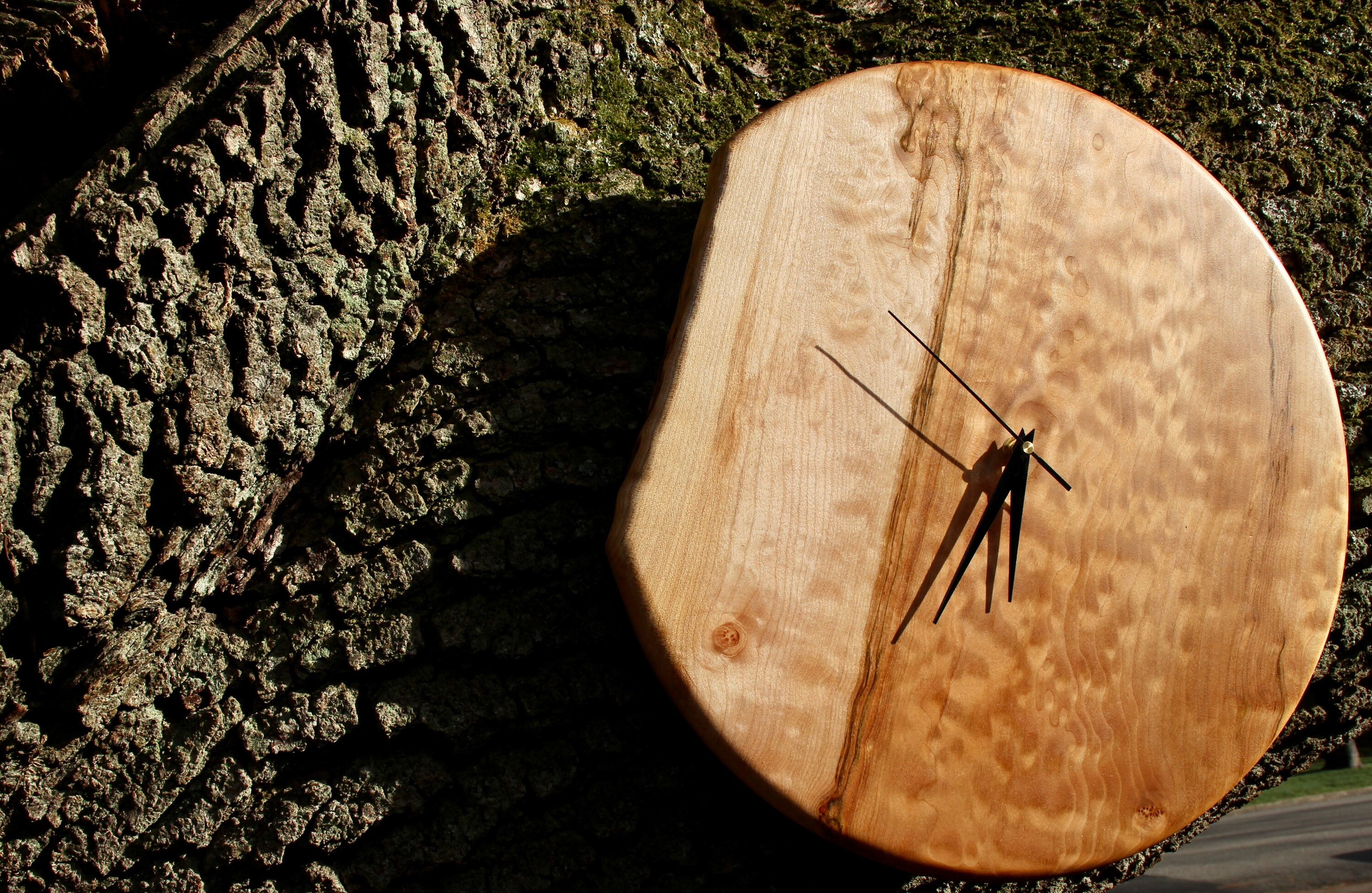 Quilted/spalted Maple Live Edge Clock - Etsy