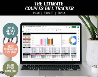 The Ultimate Individual Bill Tracker Budget Spreadsheet, Income Tracker ...
