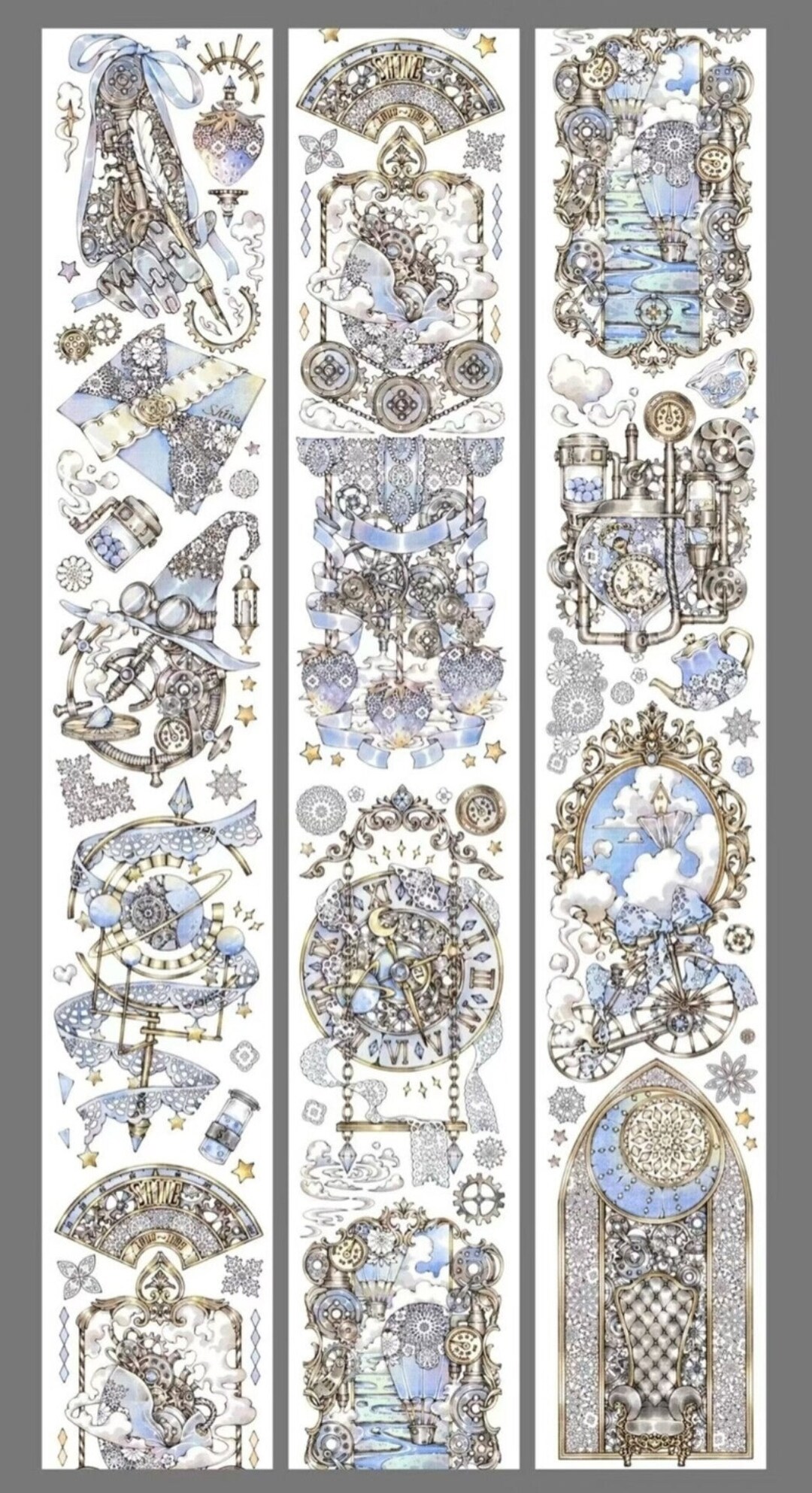 Magical Steam Punk Seashell Iridescent Embossed Clear PET / - Etsy