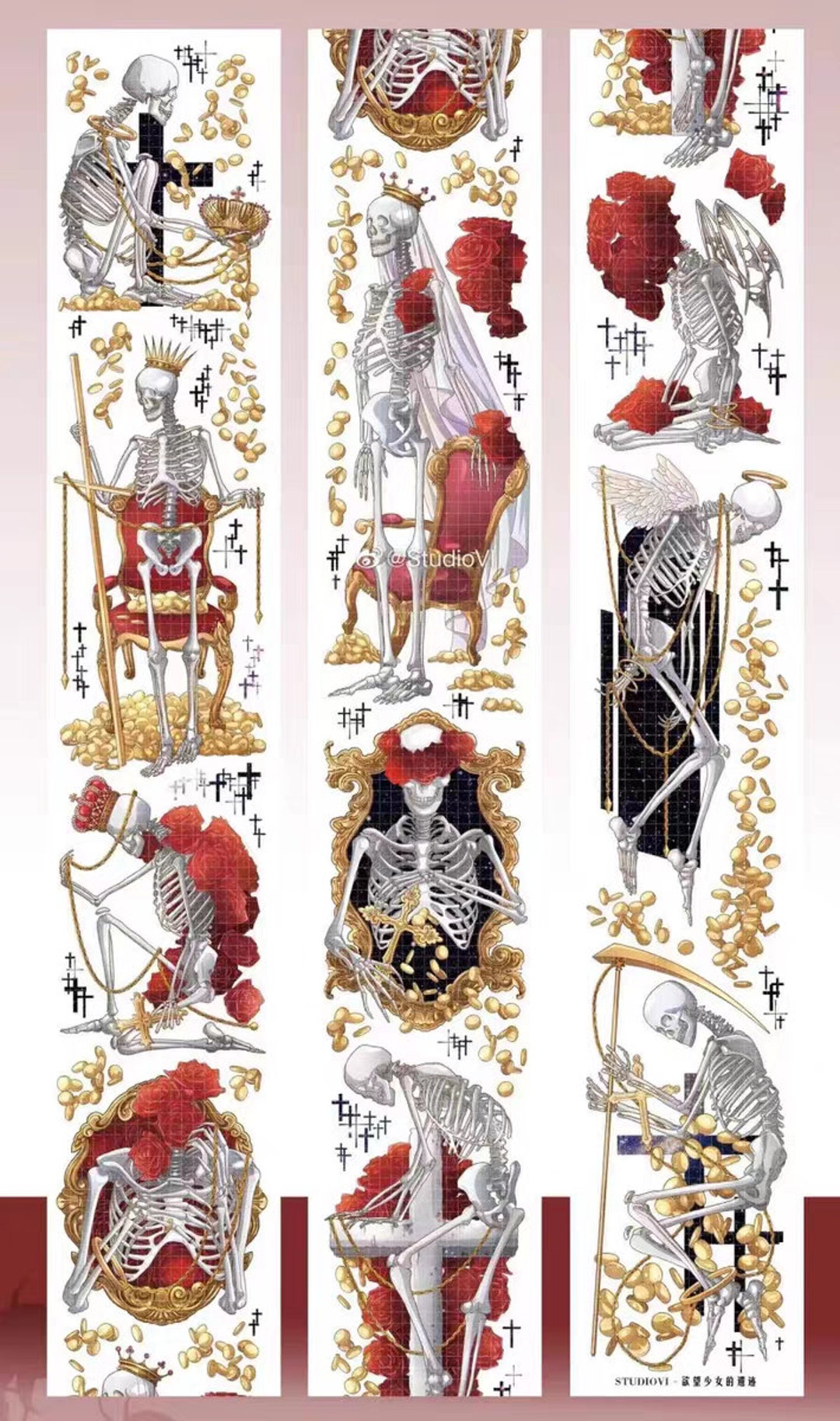 Skeleton Greed Gold Emboss Clear PET / Washi Tape 6x100cm - Etsy