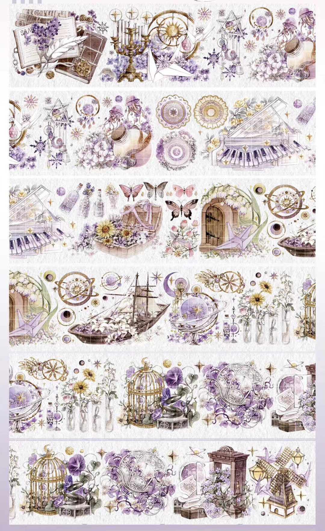 Violet Fantasy Iridescent Emboss Clear PET Tape / Washi Tape 7x100cm - Etsy