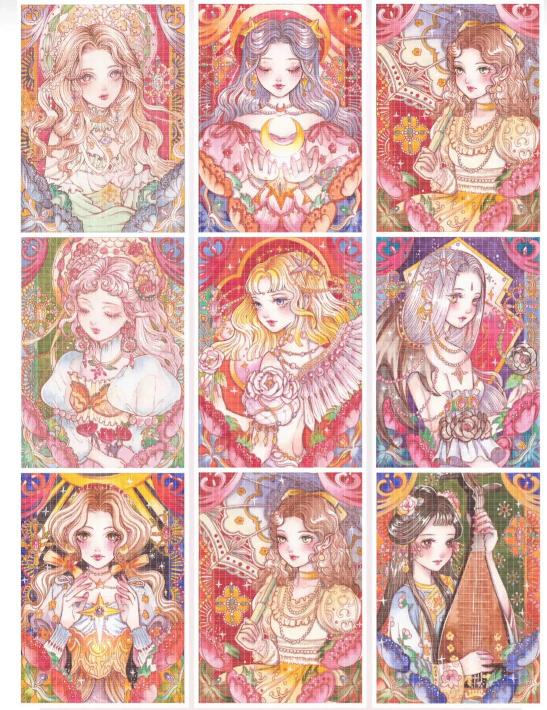 Princess Portraits Iridescent Emboss Clear PET Tape / Washi Tape 6 ...