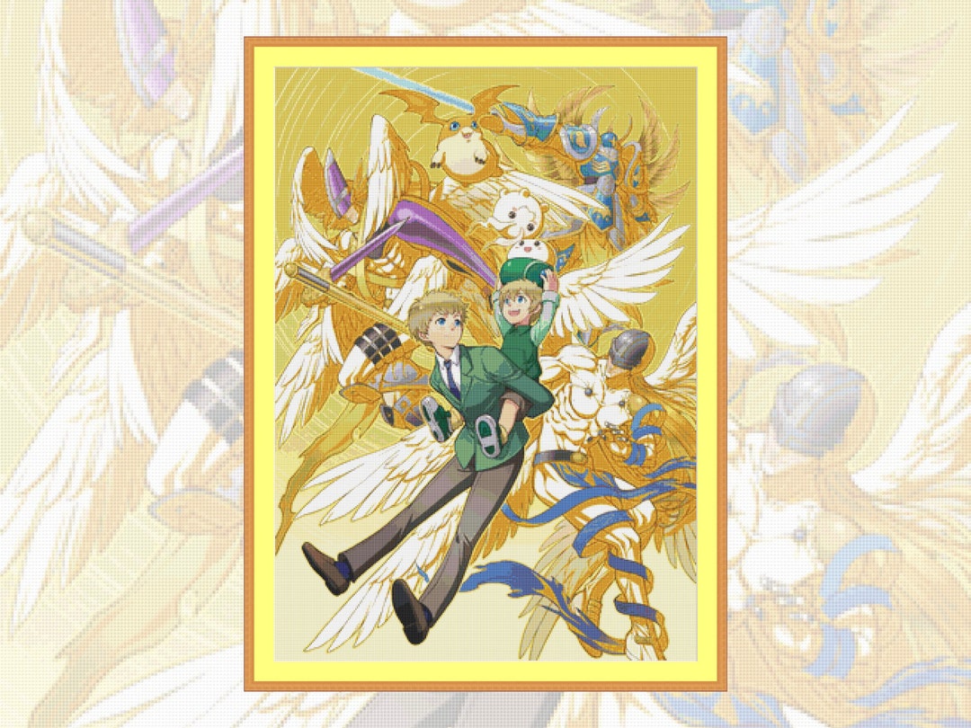 TK and His Digimon Supersize Cross Stitch Pattern PDF File - Etsy
