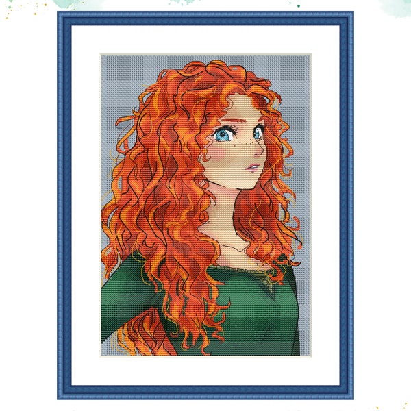 Merida Cross Stitch - Etsy